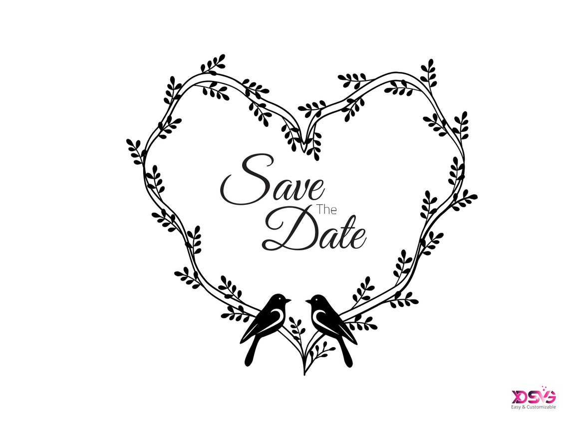 Spring Wreath SVG Hand Drawn Floral Frame SVG Silhouette - Etsy