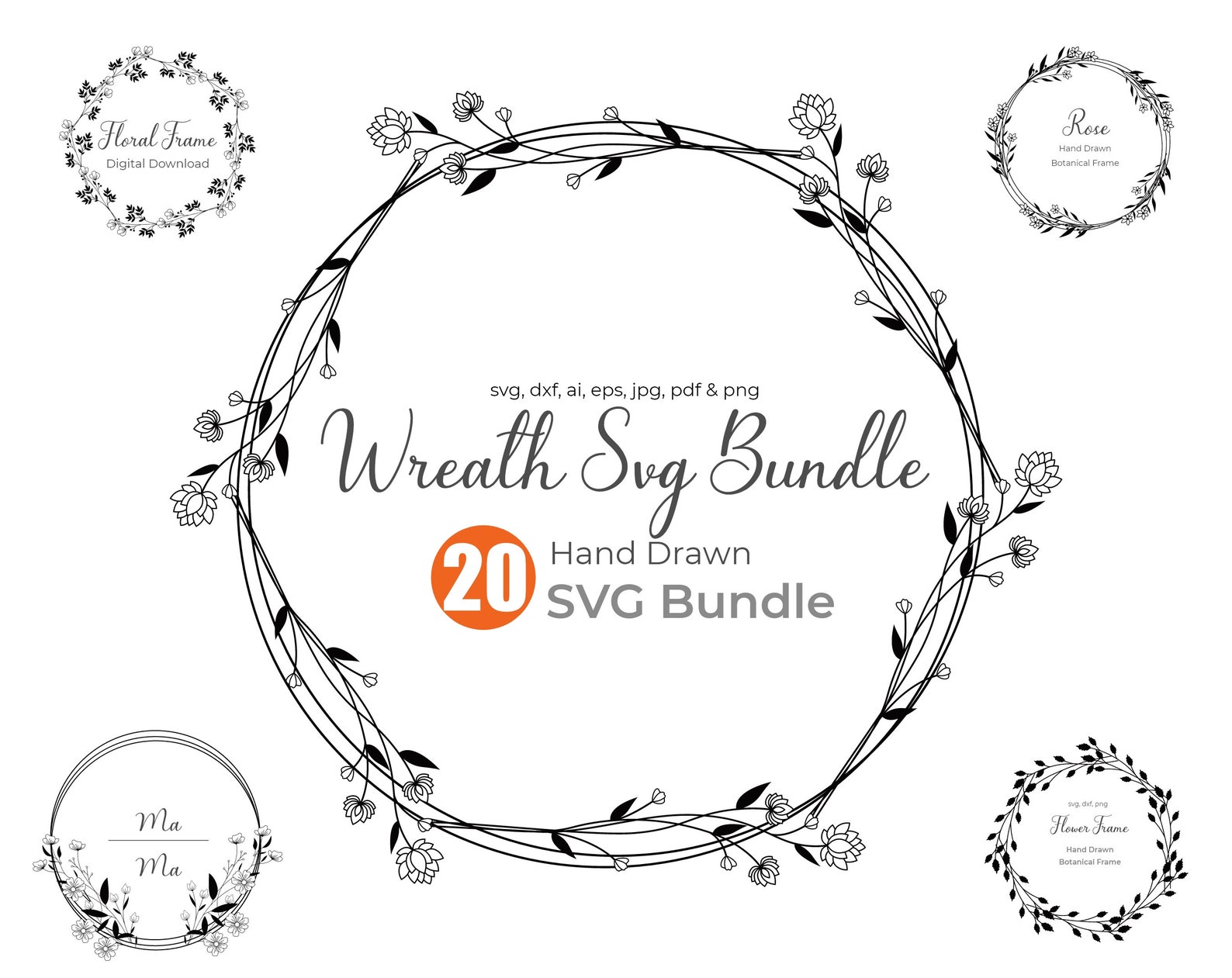 Wreath Svg Bundle Cricut Wreath SVG Wreath SVG Bundle - Etsy