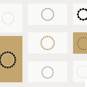Dot Circle Frame SVG, Dot Circle Frame Bundle SVG, Circle Silhouette ...
