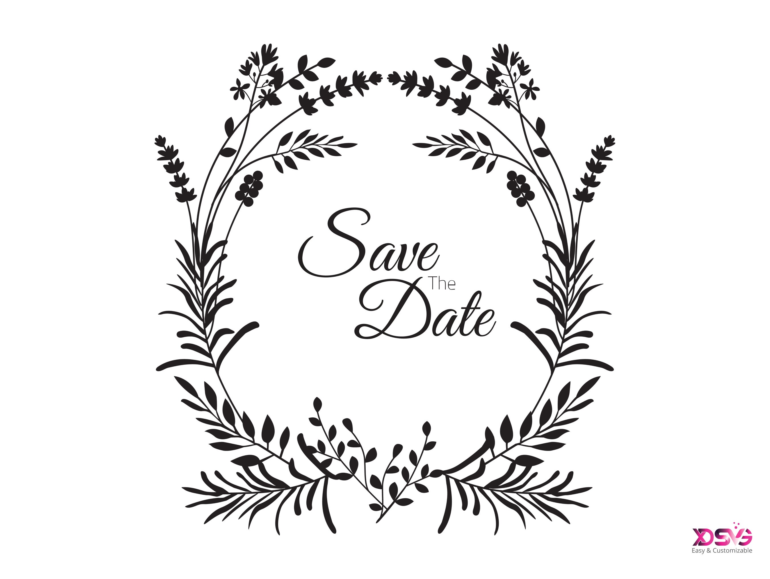 Wedding Floral Frame SVG, Floral Frame SVG Bundle, Silhouette, Clipart ...