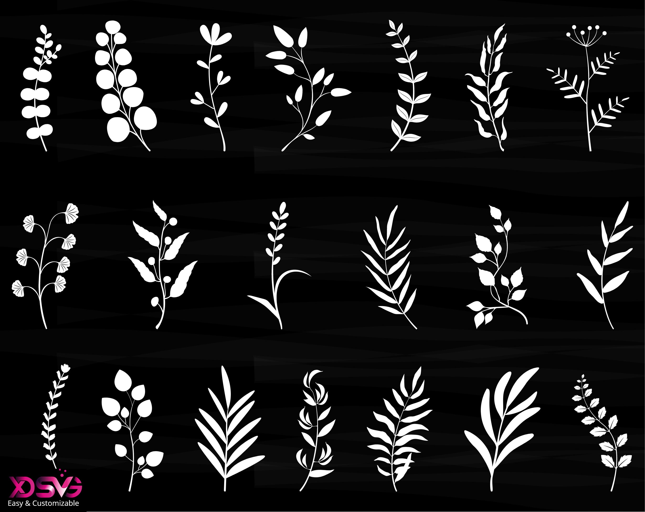 Botanical Leaves SVG, Botanical Hand Drawn, Botanical Leaves SVG Bundle ...