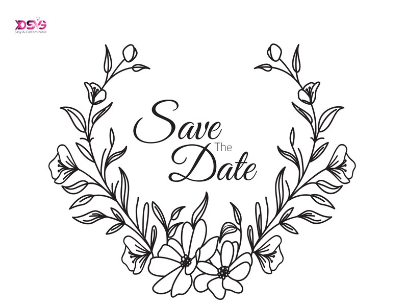 Wedding Floral Frame SVG, Floral Frame SVG Bundle, Silhouette, Clipart ...