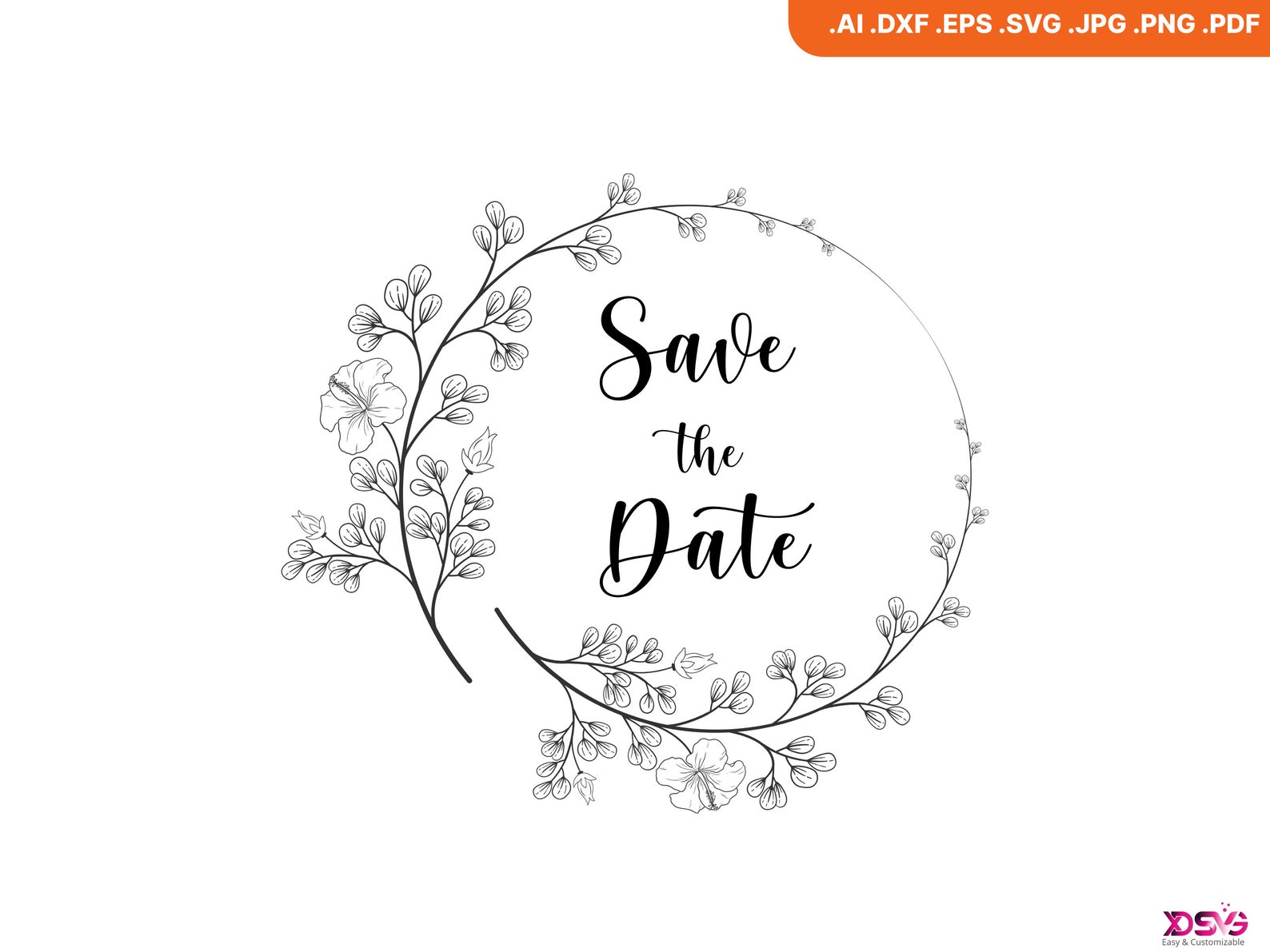 Floral Frame SVG, Wildflowers Frame SVG Bundle, Silhouette, Clip Art ...