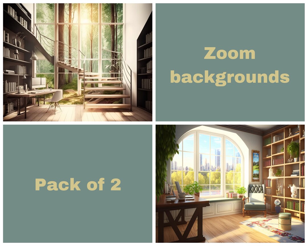 Zoom Home Cozy Office Background | Zoom Background Office |digital ...