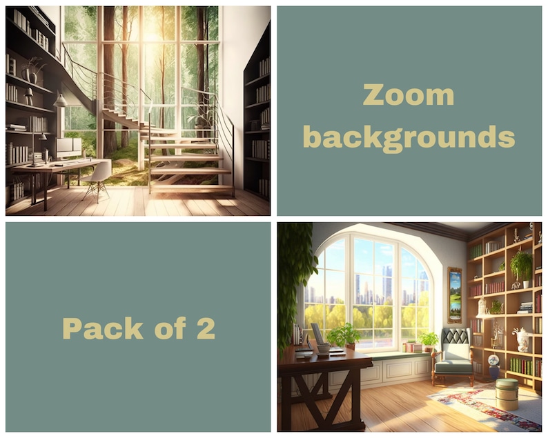 Zoom Home Cozy Office Background | Zoom Background Office |digital ...