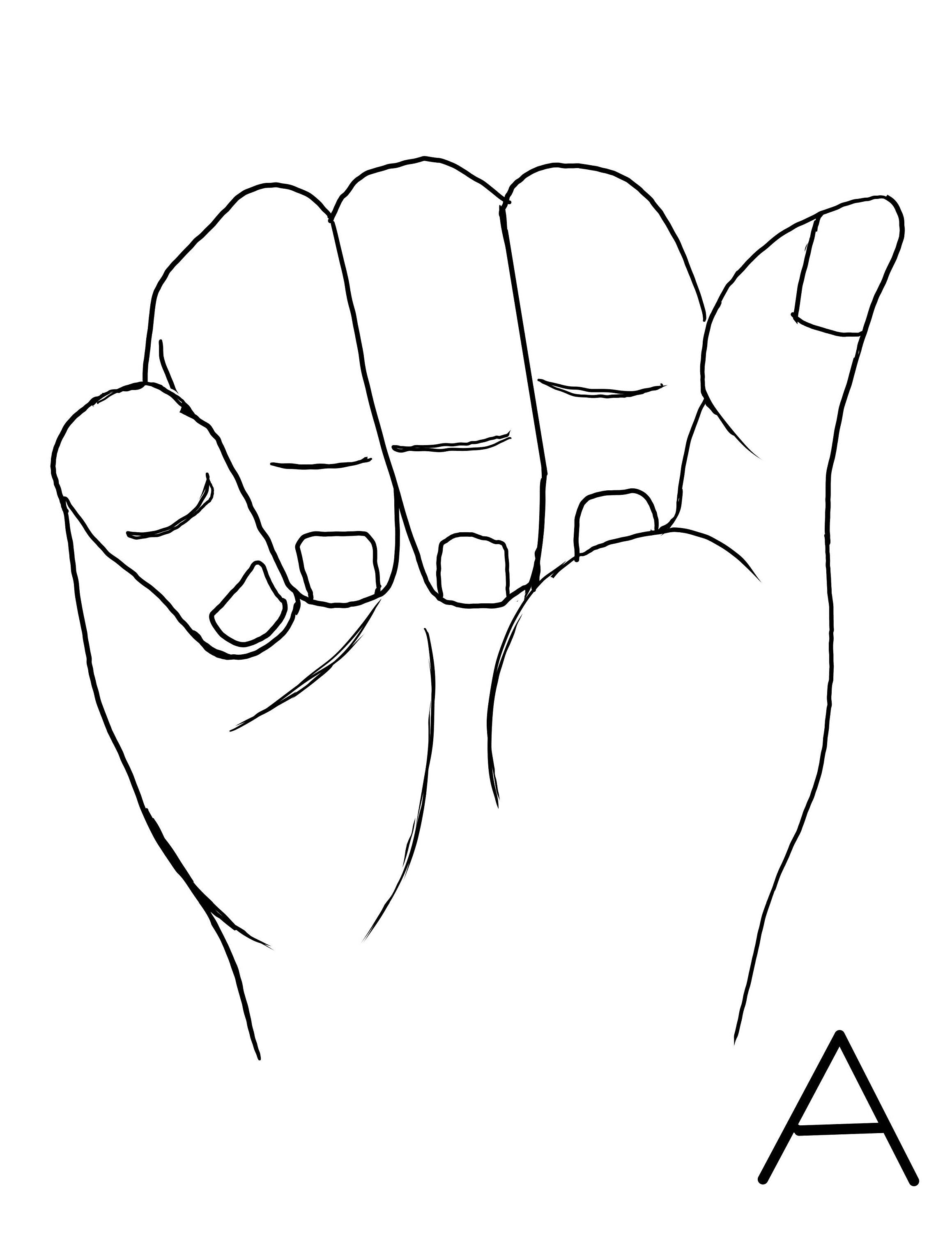 Sign Language Alphabet Letter A