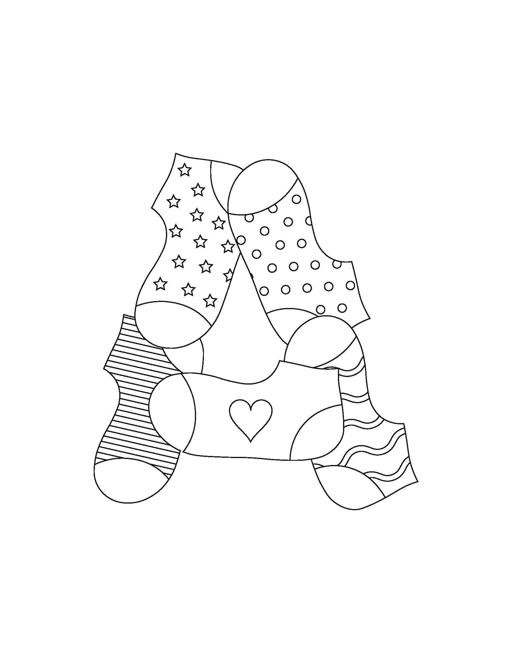 Sock Alphabet Letters PDF- 27 Pages With Each Letter and One With All ...