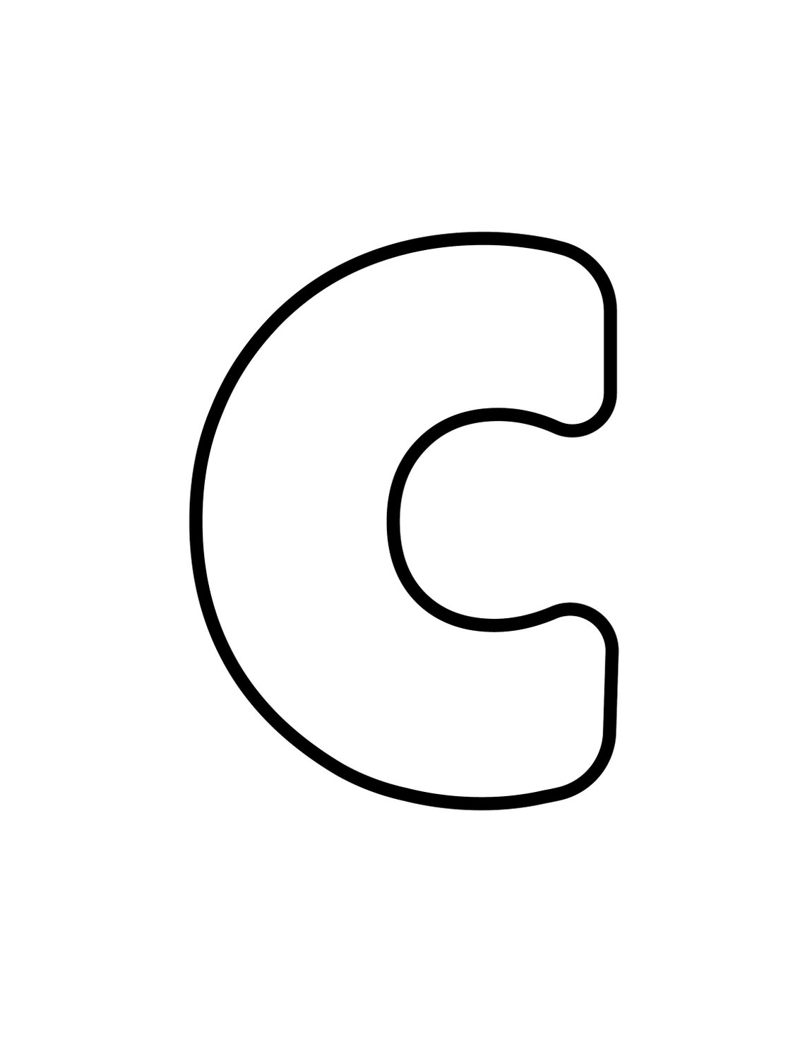 ABC Rounded Edges Uppercase Letters PDF 27 Pages With Each Letter and ...