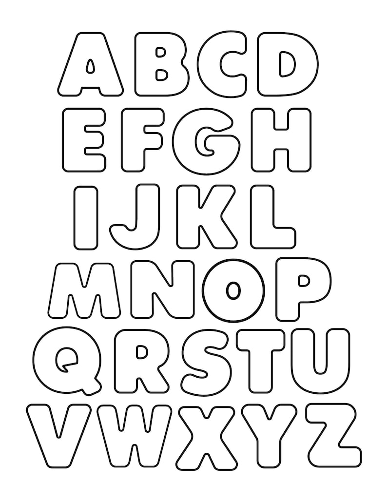 ABC Rounded Edges Uppercase Letters PDF 27 Pages With Each Letter and ...
