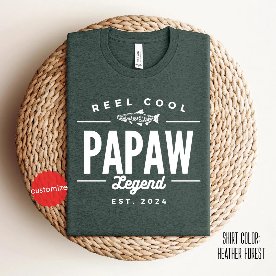 Papaw Shirt | Papaw Fishing Shirt | Papaw Gift | Reel Cool Papaw | New ...