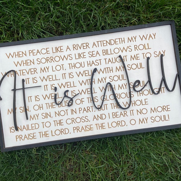 It is Well Sign - Etsy