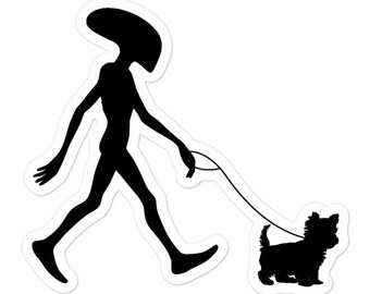 Alien Walking Beagle, Alien Sticker, Beagle Sticker, Beagle Lover ...