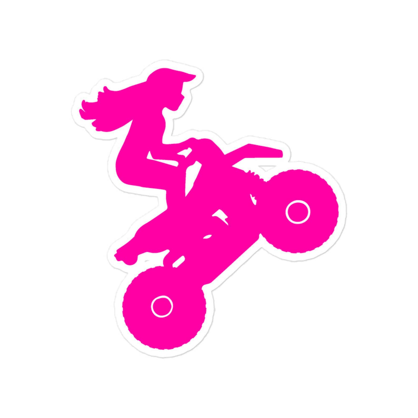 Girl Atv, Girl 4 Wheeler, Four Wheeler Sticker, ATV Sticker, Quad Bike ...
