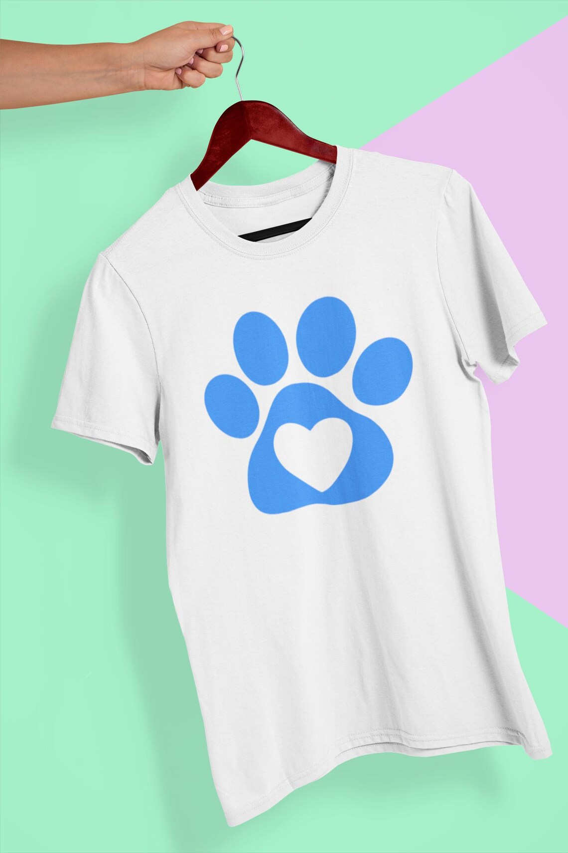 Blue Paw Heart Png, Paw Png, Png Paw, Dog Paw Png, Instant Download ...