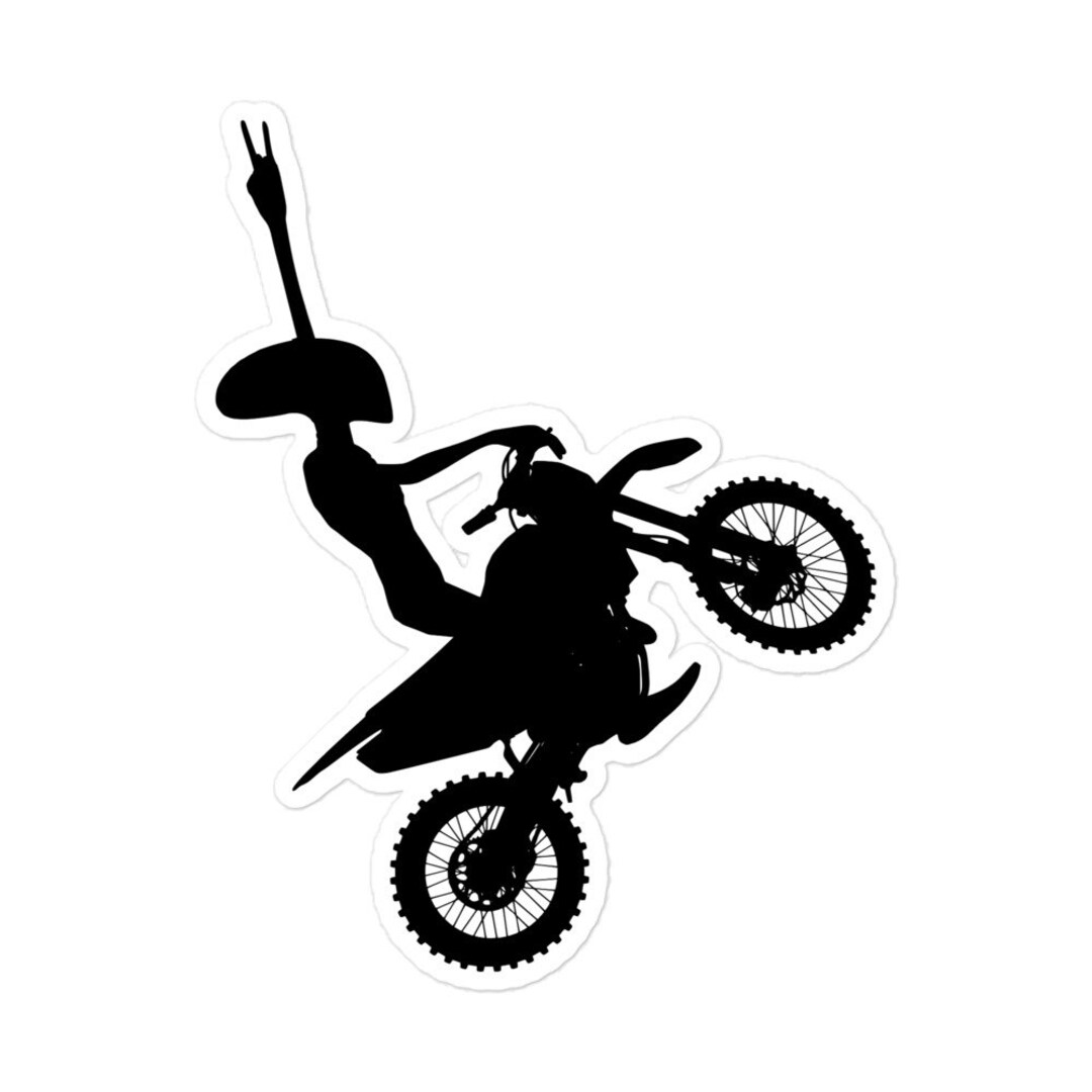Alien Riding Dirt Bike, Alien Sticker, Dirt Bike, Dirt Bike Sticker ...