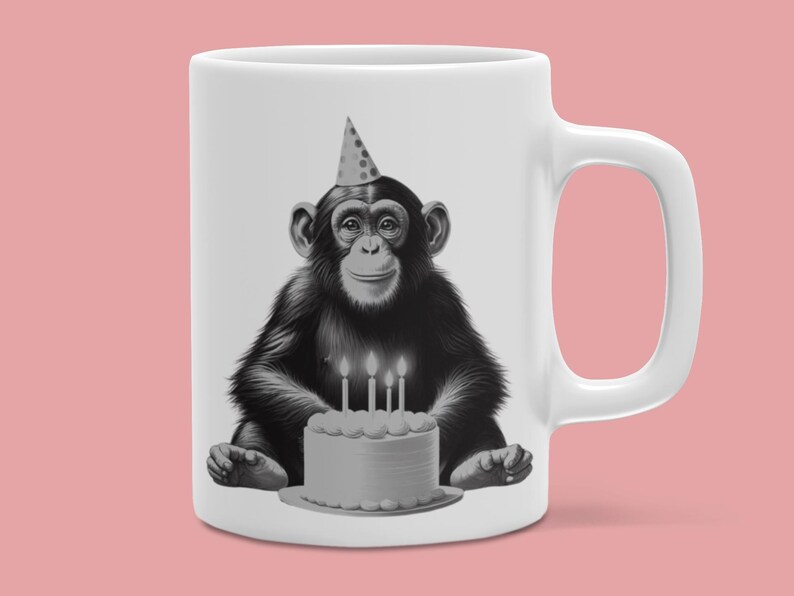 Birthday Chimpanzee Png, Chimp Png, Chimpanzee Png, Instant Download ...