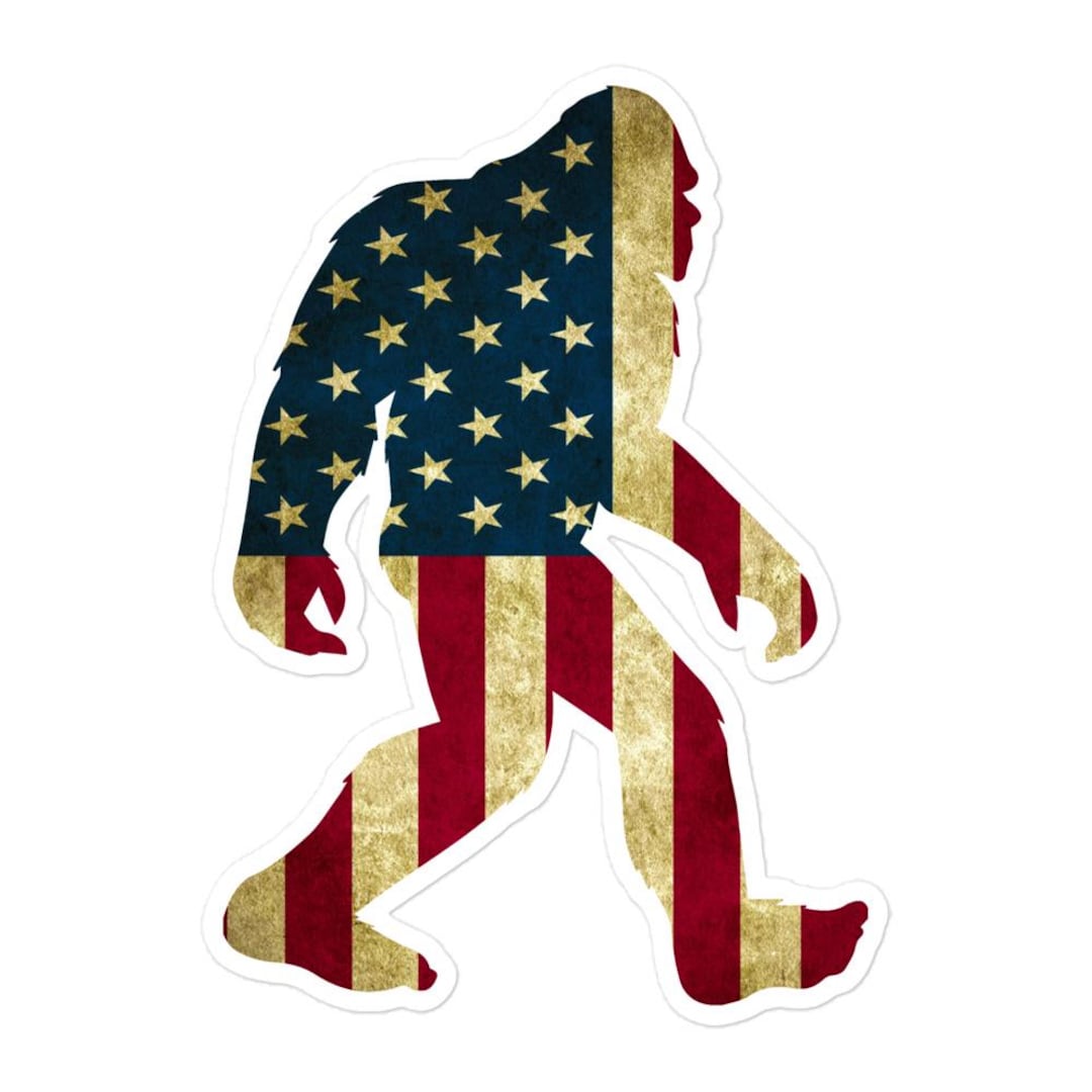 Bigfoot American Flag, Sasquatch American Flag, Funny Bigfoot, Funny ...