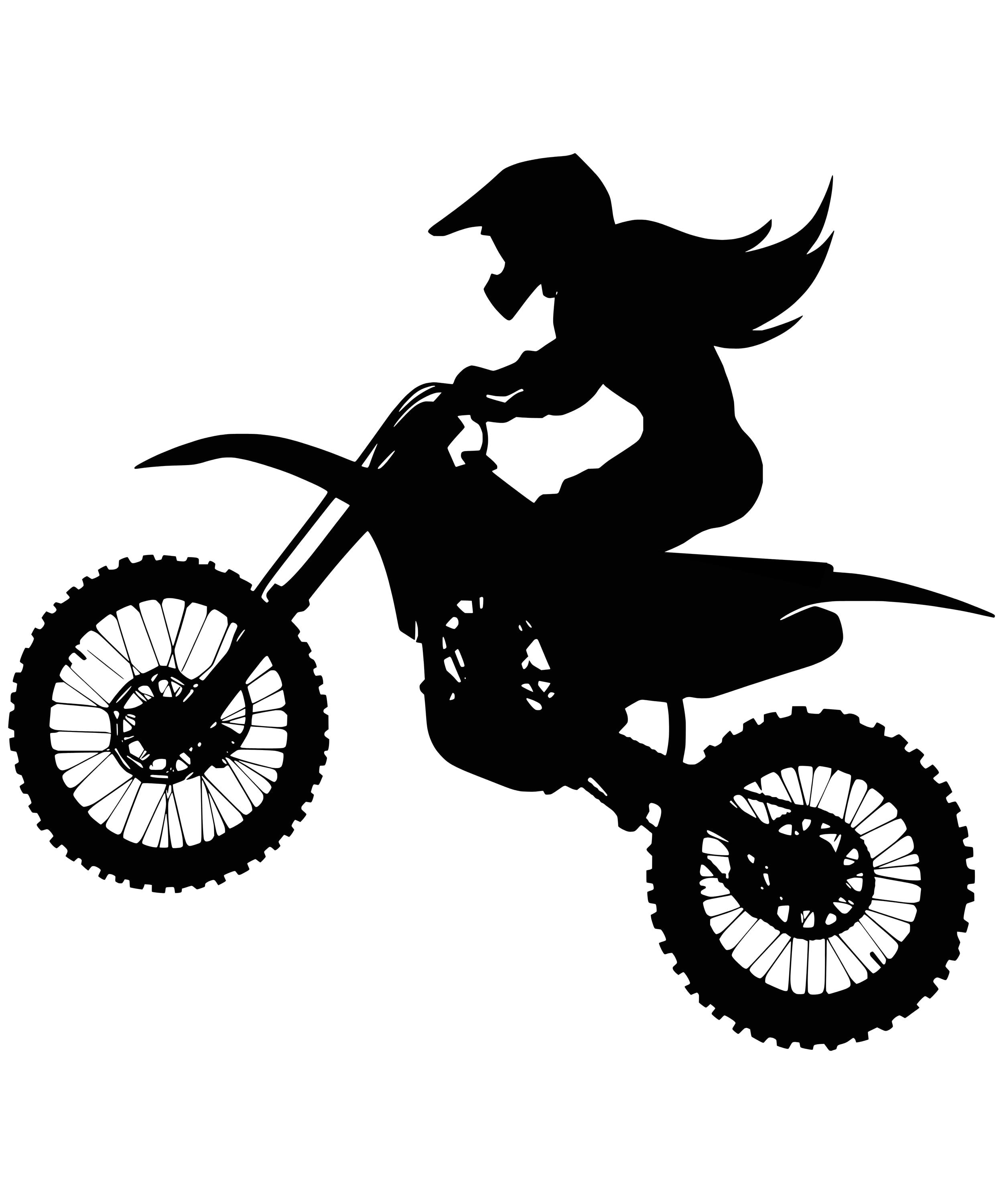 Girl Dirt Bike Rider Png, Girl Dirt Bike, Girl Dirtbike Silhouette ...