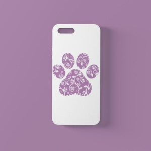 Purple Floral Dog Paw, Floral Paw Print Png, Instant Download ...