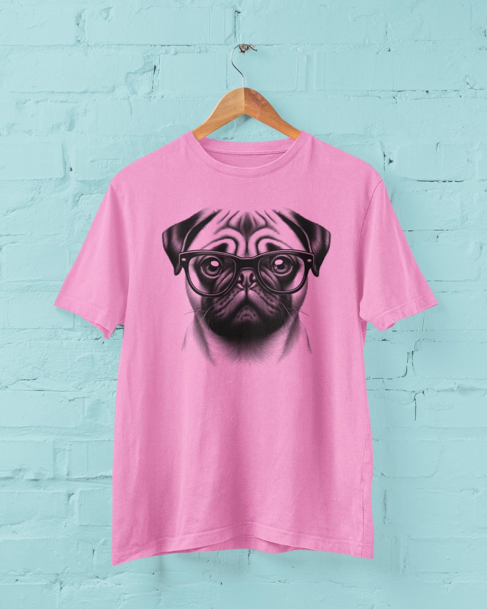 Pug Wearing Glasses Png, Pug Png, Pug Digital Download, Transparent Png ...