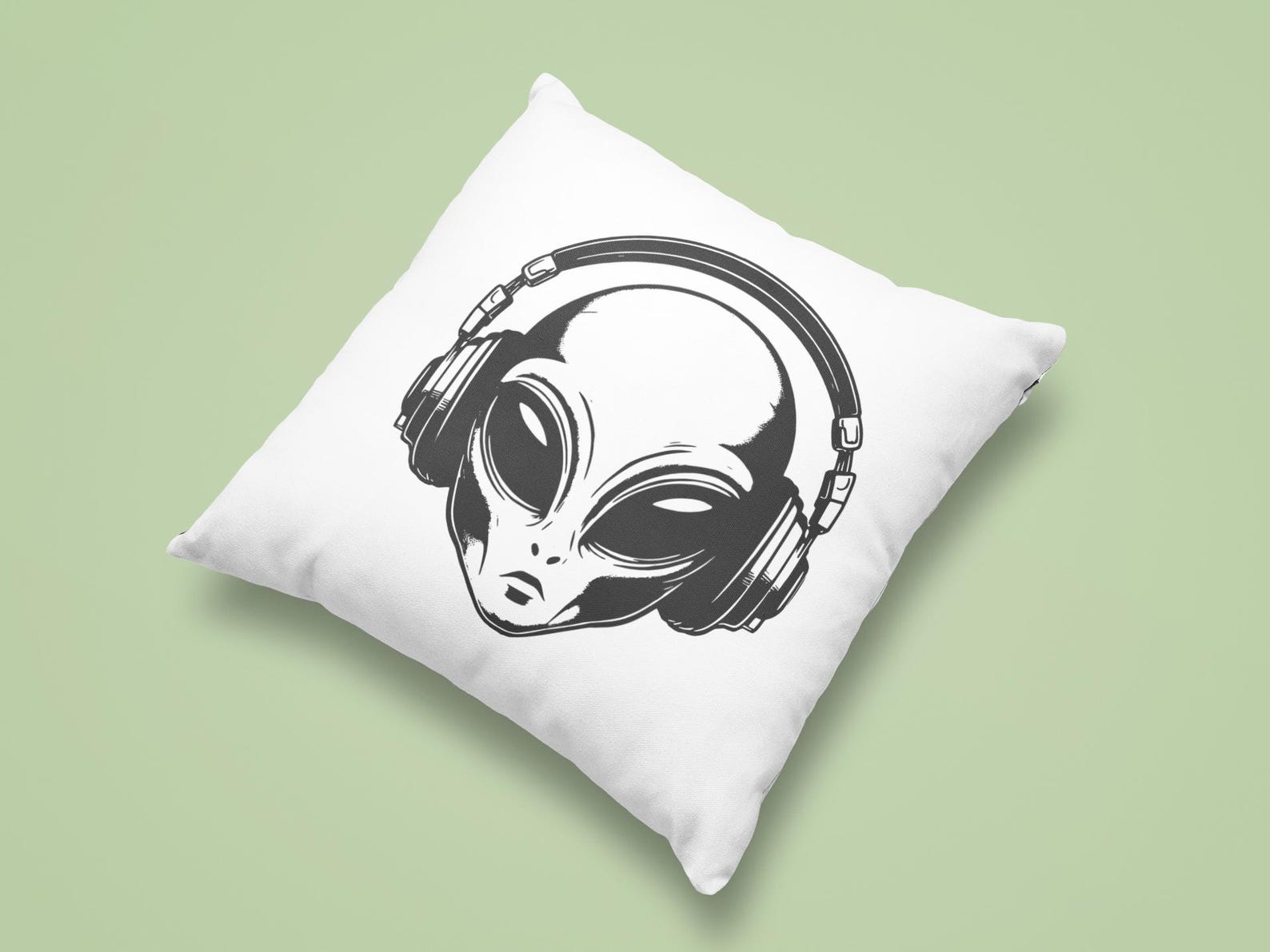 Alien With Headphones, Alien Png File, Alien Download, Instant Download ...