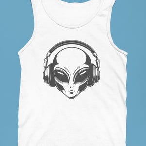 Alien With Headphones, Alien Png File, Alien Download, Instant Download ...