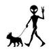 Alien Sticker, Cute Alien Sticker, Funny Alien Sticker, Alien Walking ...