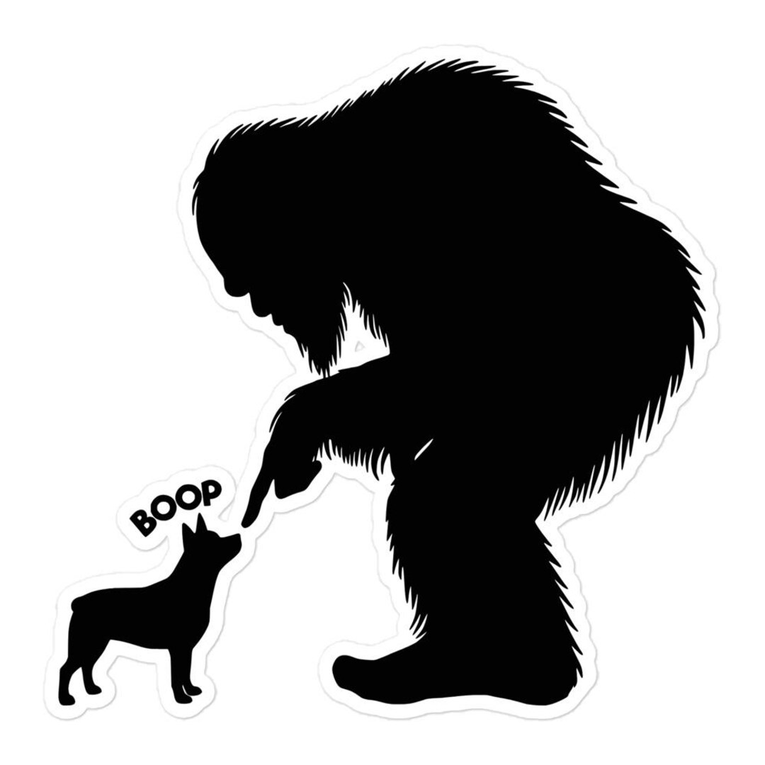 Bigfoot Sasquatch Blue Heeler Miniature Boop Sticker - Etsy