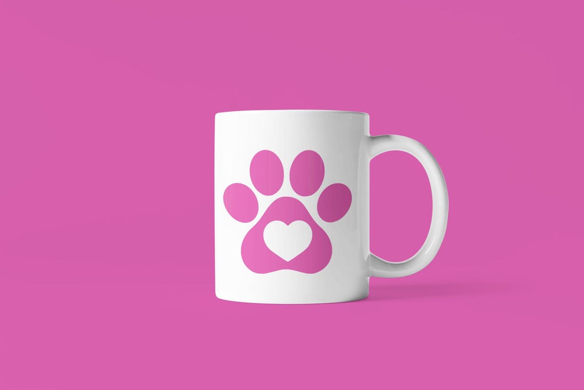 Pink Paw Heart Png, Paw Png, Png Paw, Dog Paw Png, Instant Download ...