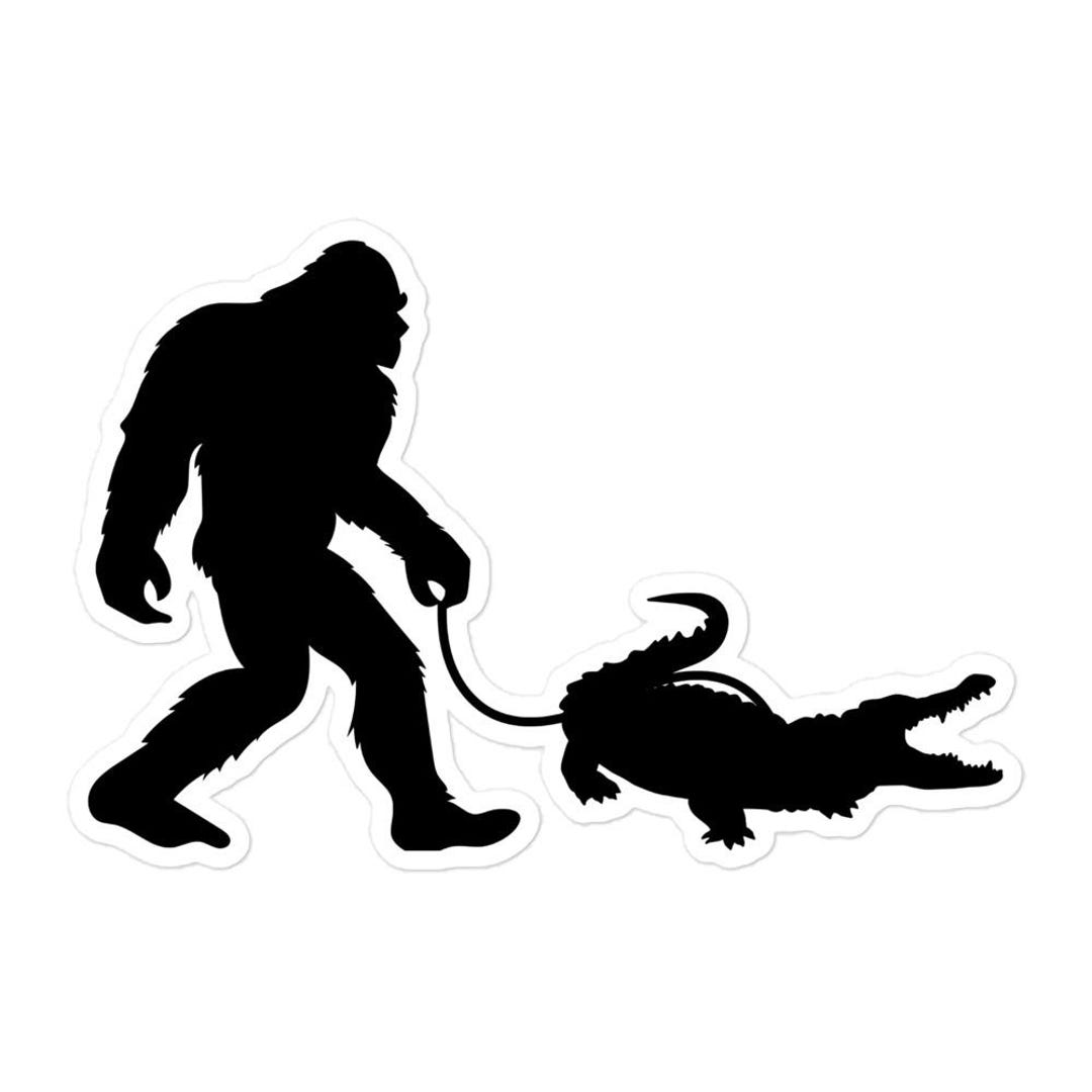Bigfoot Walking Alligator, Sasquatch Walking Alligator, Funny Bigfoot ...