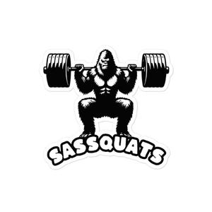 Sassquats, Gym Sticker, Fitness Sticker, Lifting Sticker, Funny Bigfoot ...