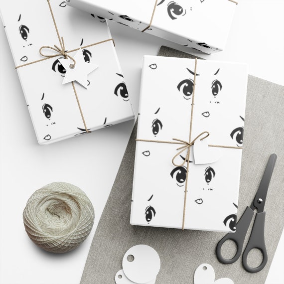 Funny and Cute Anime Girl Baka Hanafuda Patterned Gift Wrap - Etsy