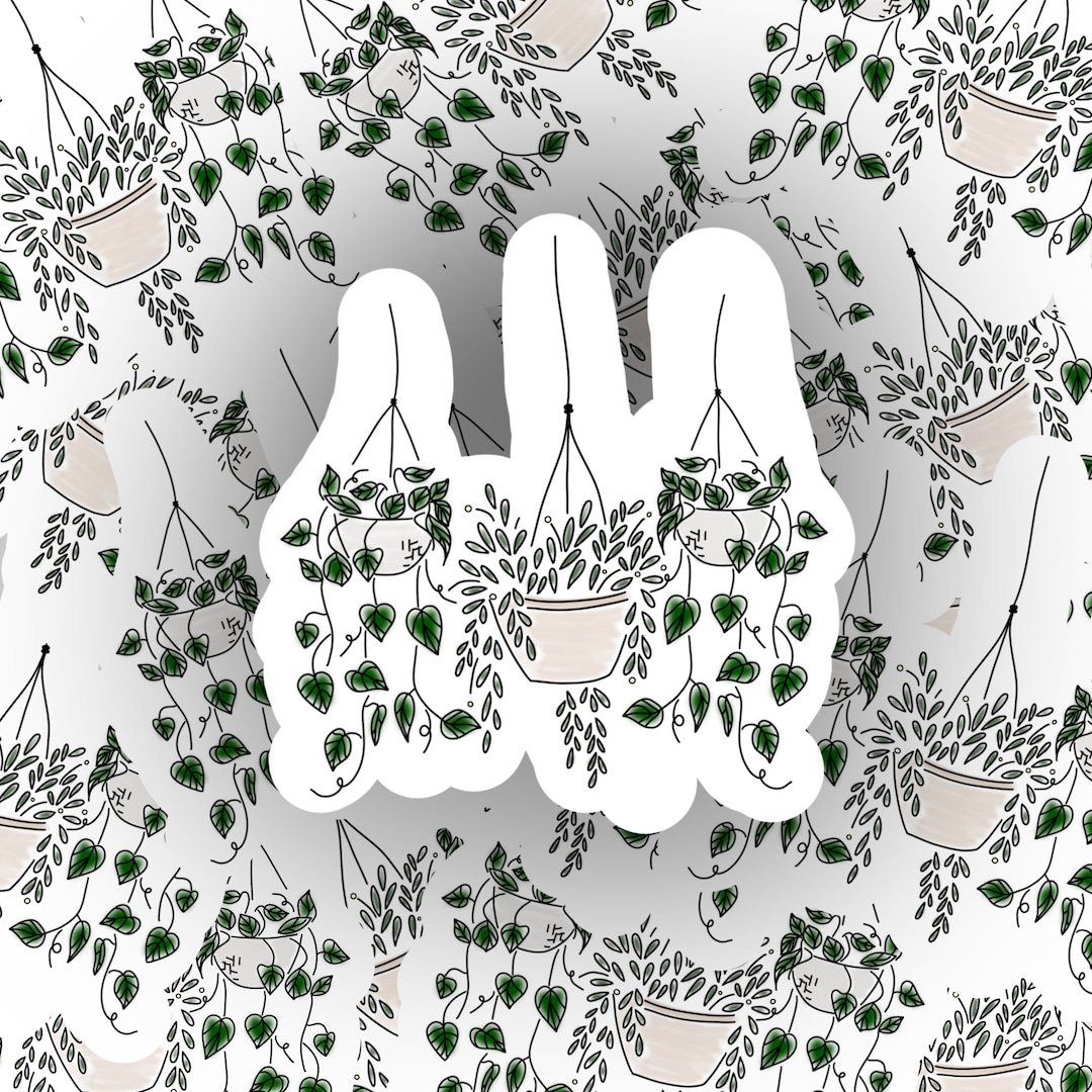 Hanging Plants Sticker Plant Sticker Environment Sticker Green Thumb ...