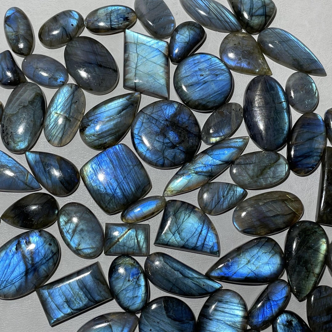 Natural LABRADORITE CABOCHON Blue Fire Wholesale Labradorite - Etsy
