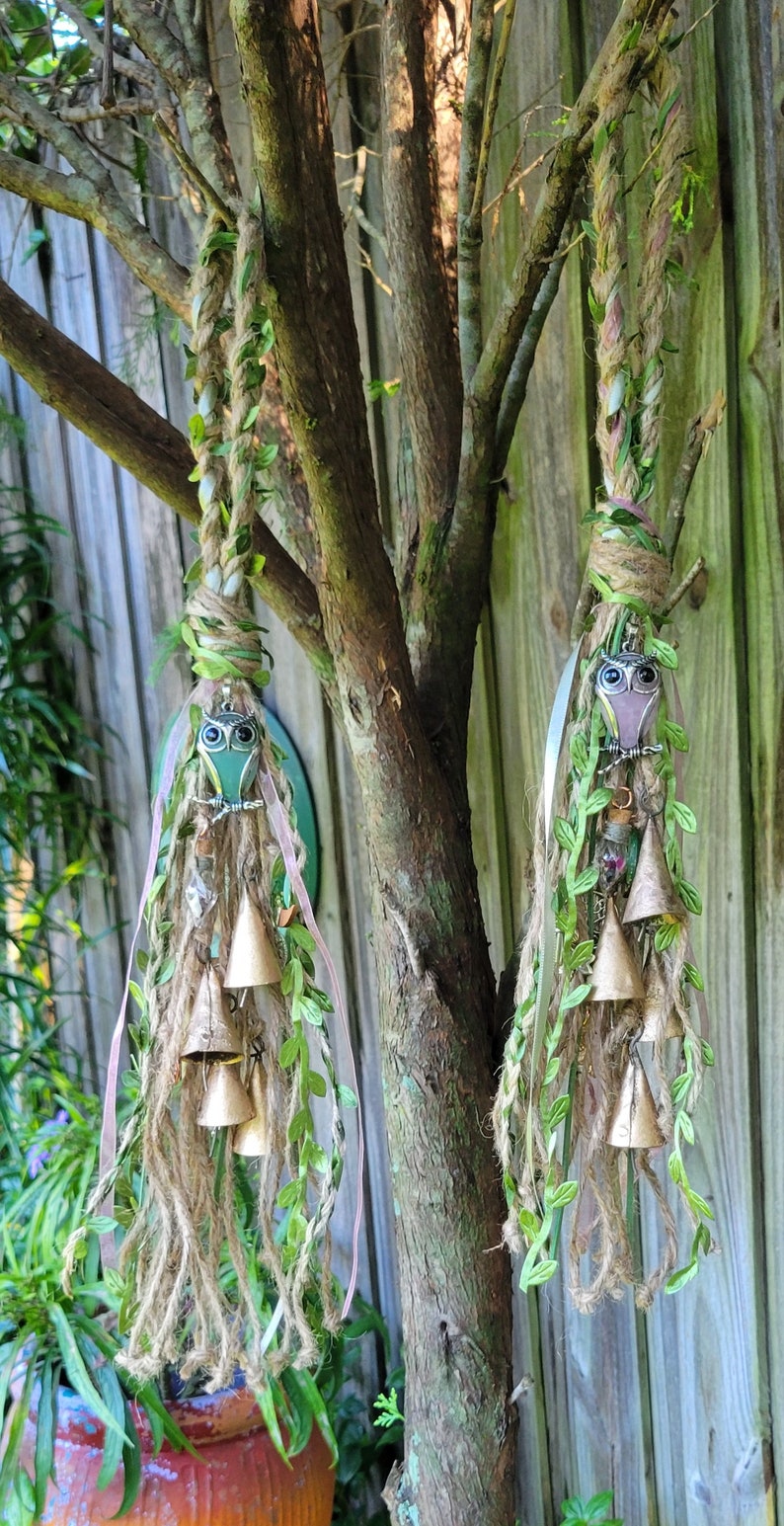 Witches Bells fairy Themed, Protection Bells With Crystals, Magic ...