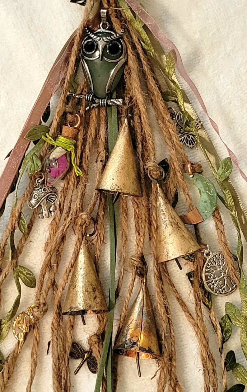 Witches Bells fairy Themed, Protection Bells With Crystals, Magic ...