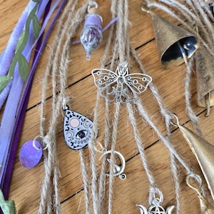 Witches Bells, Lavender Moon Witch Bells: Amethyst Crystal, Wiccan Home ...