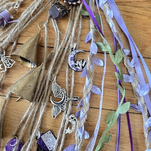 Witches Bells, Lavender Moon Witch Bells: Amethyst Crystal, Wiccan Home ...
