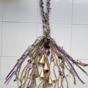 Witches Bells, Lavender Moon Witch Bells: Amethyst Crystal, Wiccan Home ...