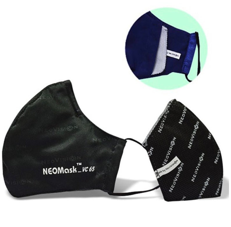 Neomask Navy VC65 4 Layers Facemask, Reusable Washable, Activated ...