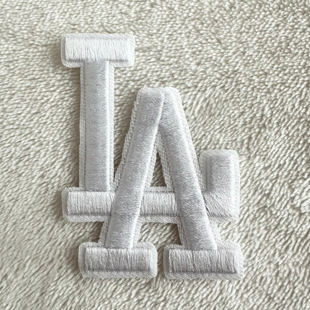 MINI Los Angeles Dodgers L.A. Letters White Jersey Patch Iron On - Etsy