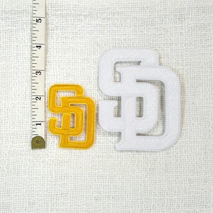 San Diego Padres Mini SD Letters Yellow Gold Jersey Patch Iron or Sew ...