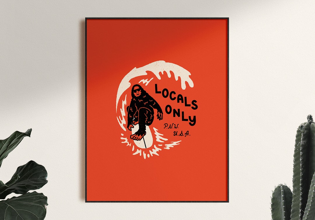 Locals Only Orange Poster Art Print, Unframed - Etsy
