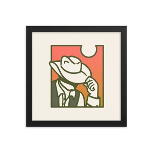 Sunset Cowboy Poster Art Print, Framed - Etsy