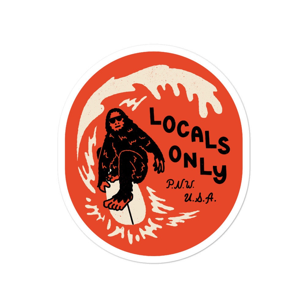 Locals Only Vinyl Sticker | Etsy