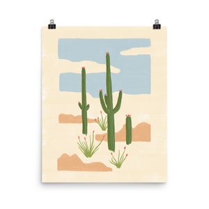 Desert Still Life Cactus Poster Art Print, Unframed - Etsy