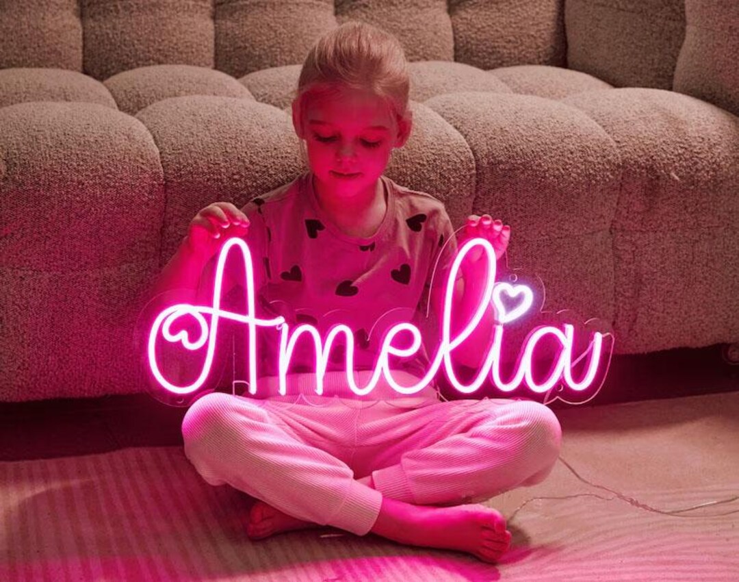 Custom Neon Name Sign,kids Bedroom Neon Sign Light,light up Name Sign ...