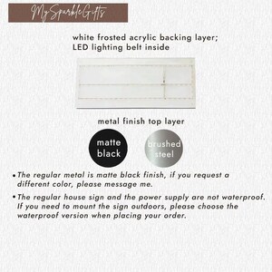 Modern Illuminated Backlit House Sign Custom LED Address Plate Lighted ...