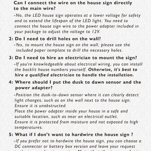 Modern Illuminated Backlit House Sign Custom LED Address Plate Lighted ...