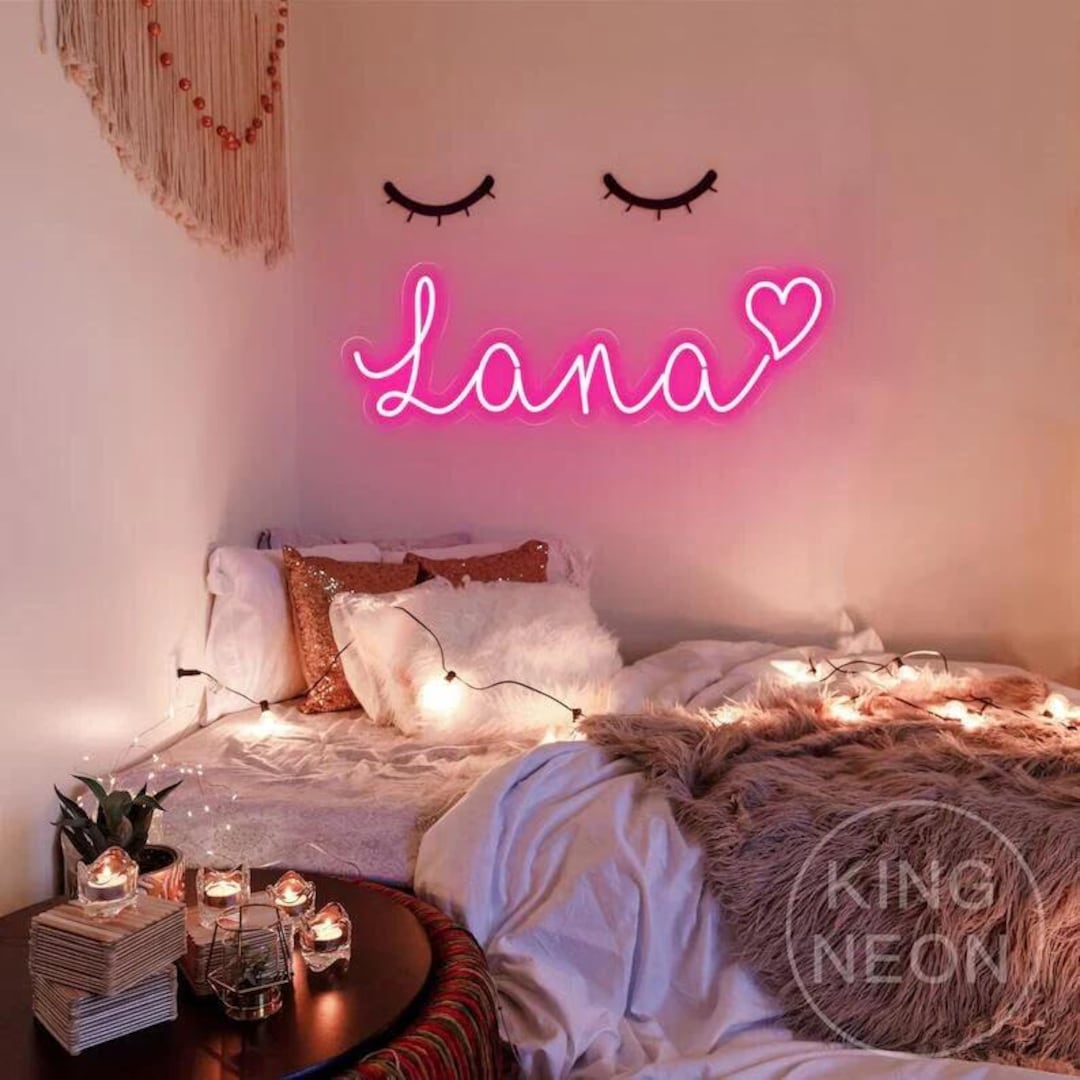 Custom Neon Name Sign,kids Bedroom Neon Sign Light,light up Name Sign ...